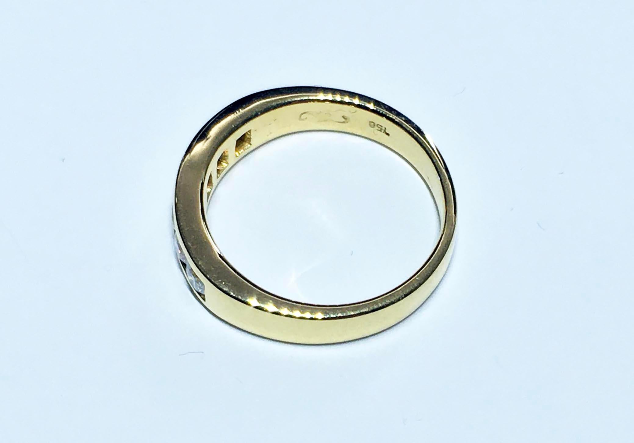 Kary Adam Designed, Diamond Channel Set Ring in 14 Karat Gold For Sale ...