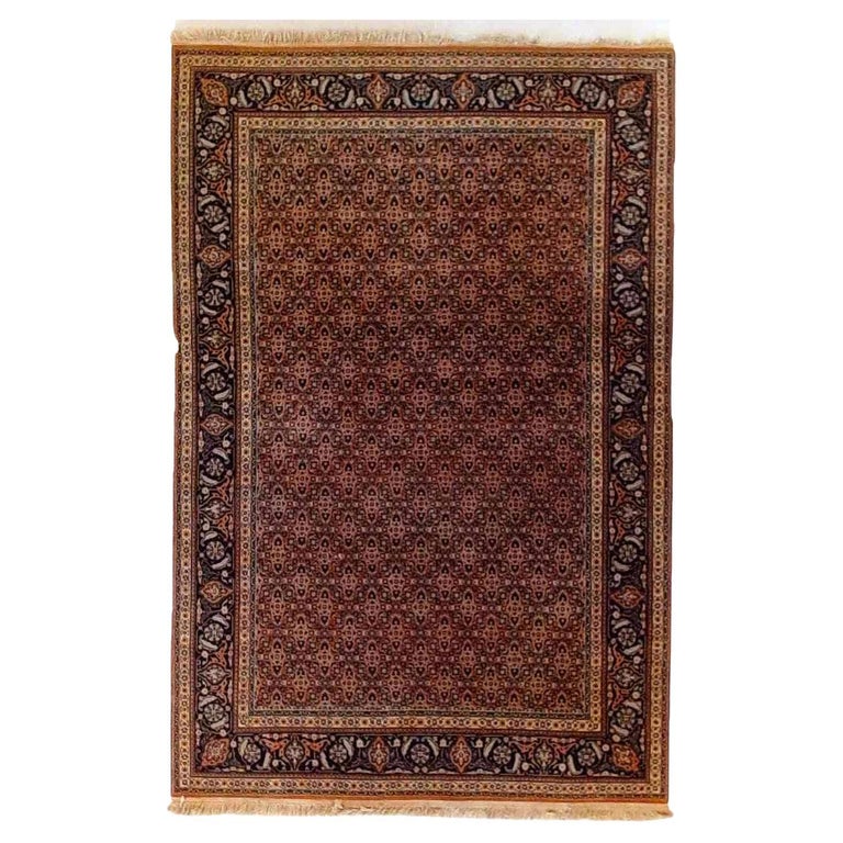 Kashan Room Size Oriental Wool Rug circa 1950 For Sale at 1stDibs