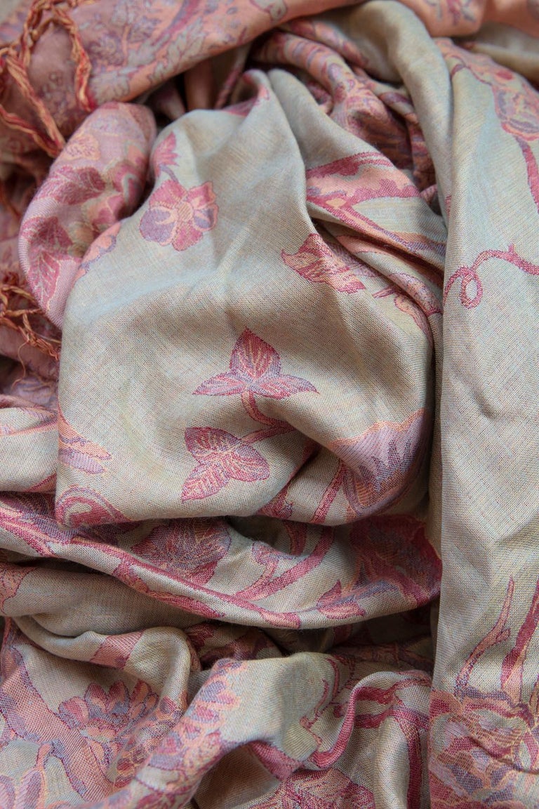 Kashmir Tree of Life Regal Garnet and Saffron Large Cashmere Pashmina ...