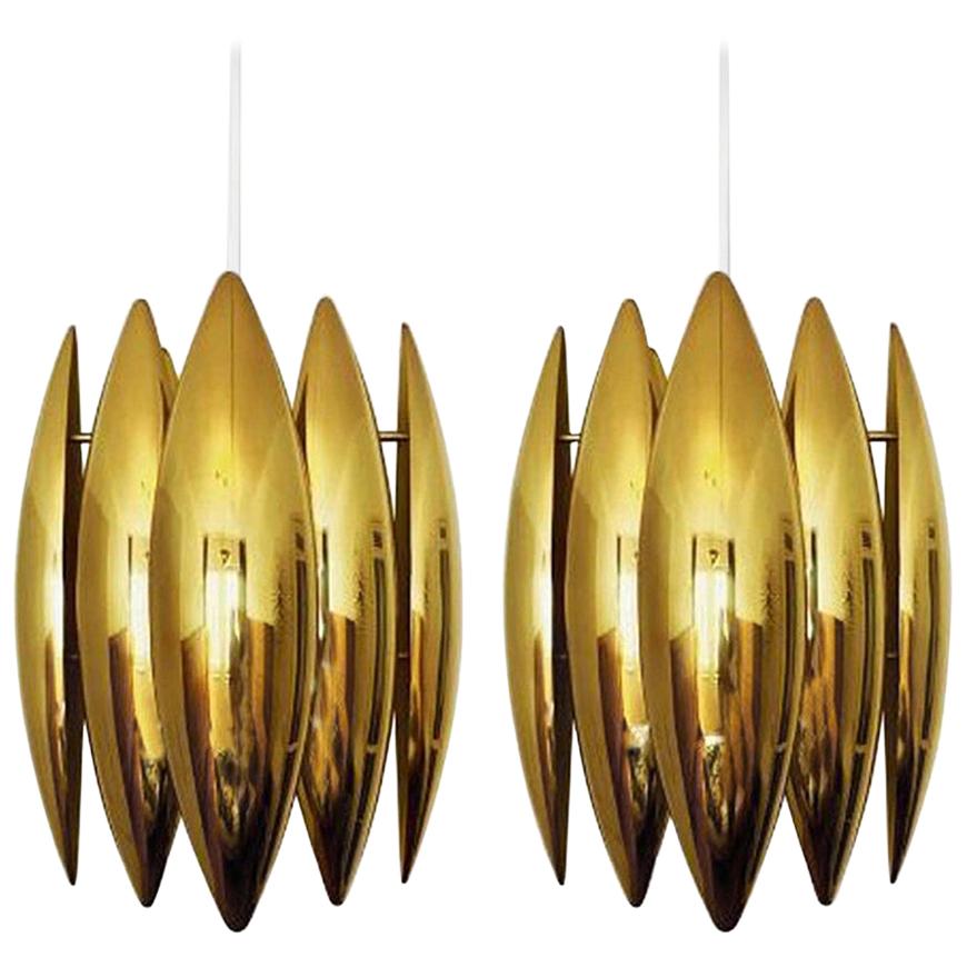 Kastor Brass Pendant Lamp by Jo Hammerborg for Fog and Mørup at 1stDibs