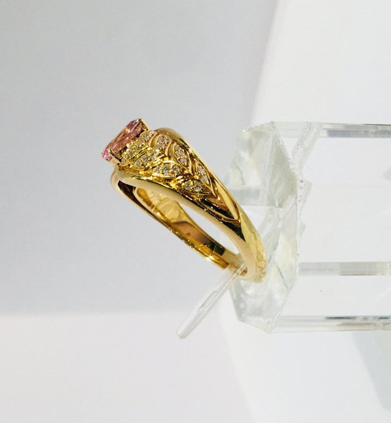 Kat Florence Pink Mogok Spinel D Flawless Diamonds 18 Karat Gold ...