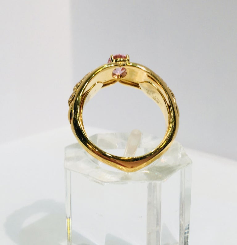 Kat Florence Pink Mogok Spinel D Flawless Diamonds 18 Karat Gold ...