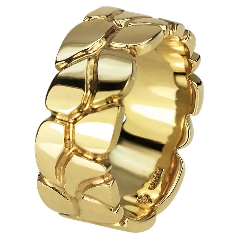 Kata Seth 9 Carat Yellow Gold Modern Unisex 8.43 Grams N1/2 Band For ...