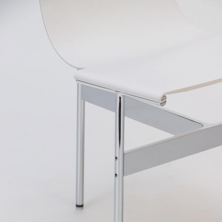 Katavolos Littell and Kelley Design, White Leather with Polished Chrome ...