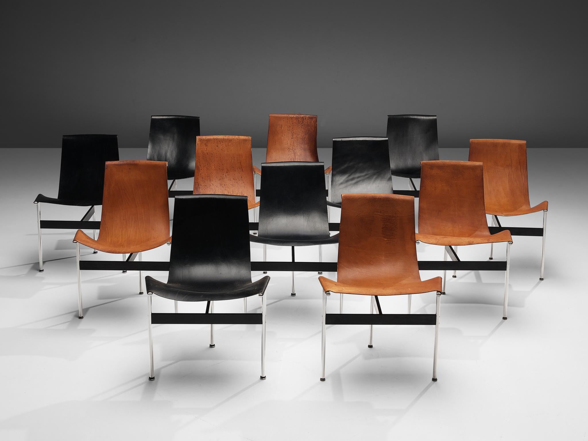 Katavolos, Littell and Kelley Set of Twelve T-Chairs in Black and ...