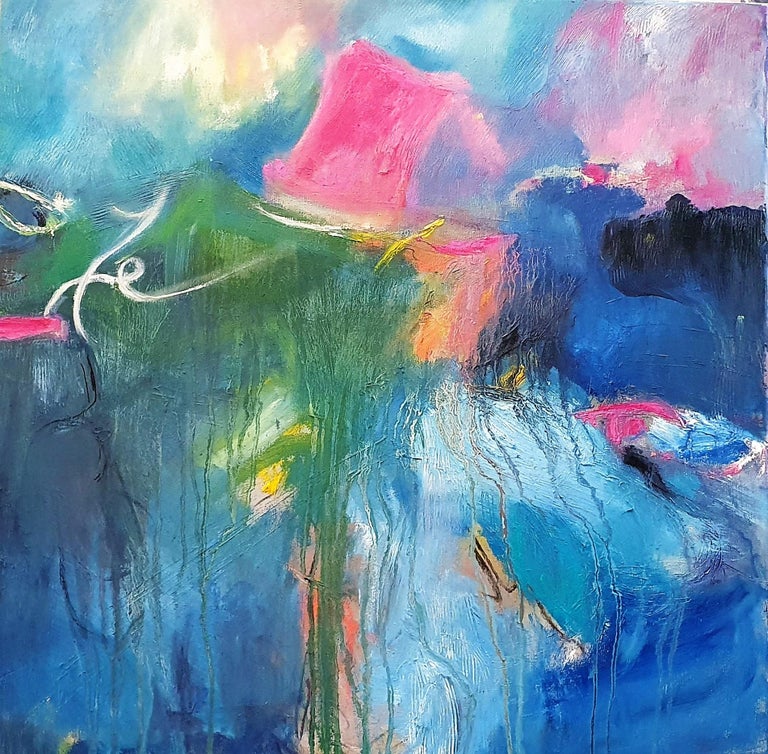 Kate Bell - "Sea Pink Roe Spray". Contemporary Abstract Oil Painting ...