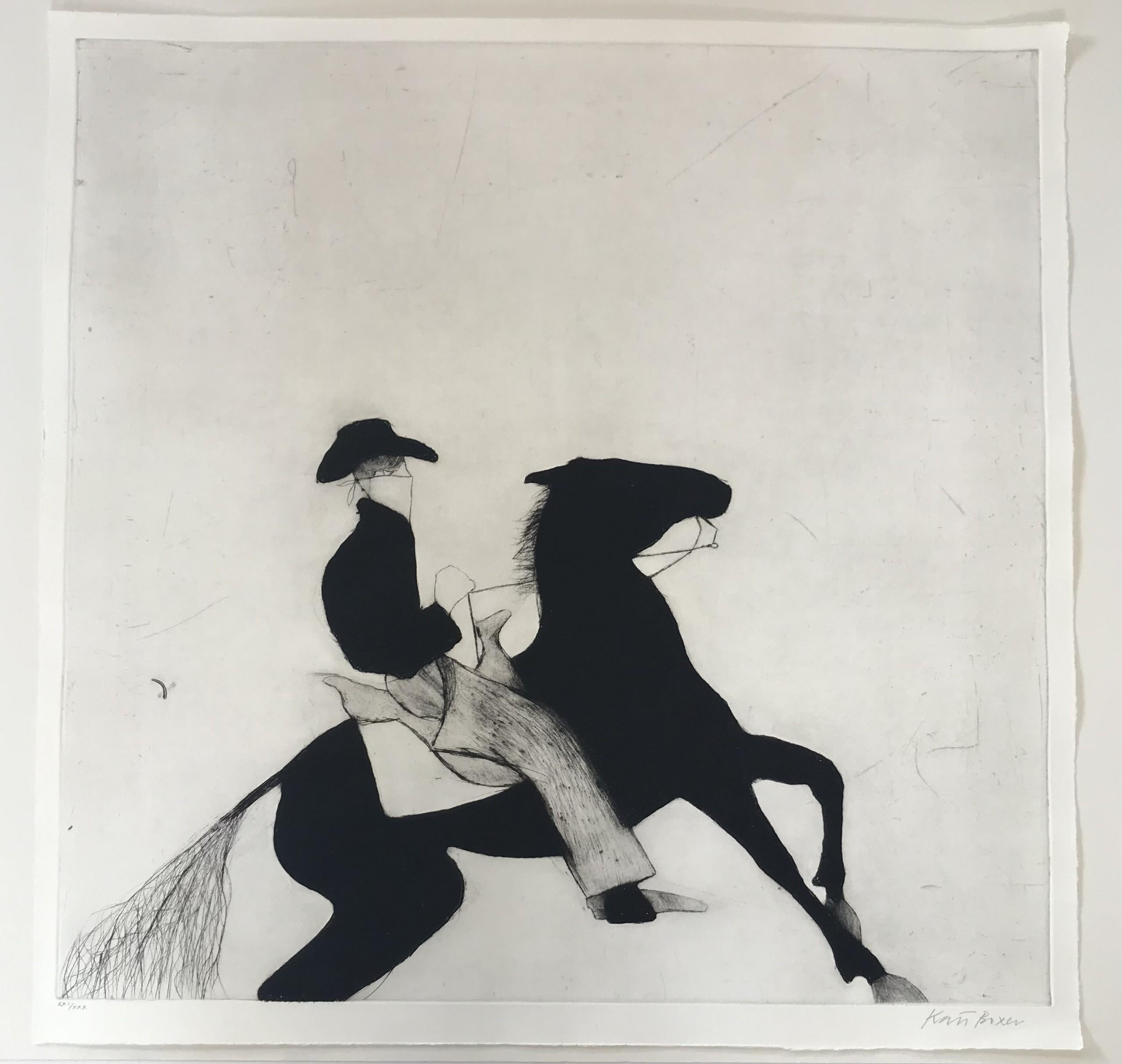 Kate Boxer - Cowboy, Art print, Horse, Cowboy, Horse riding, Back and ...