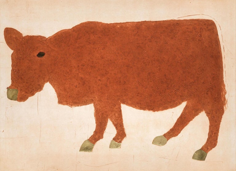 Kate Boxer - See You at the Palace, Cow Art, Animal Art, Gold and Brown ...