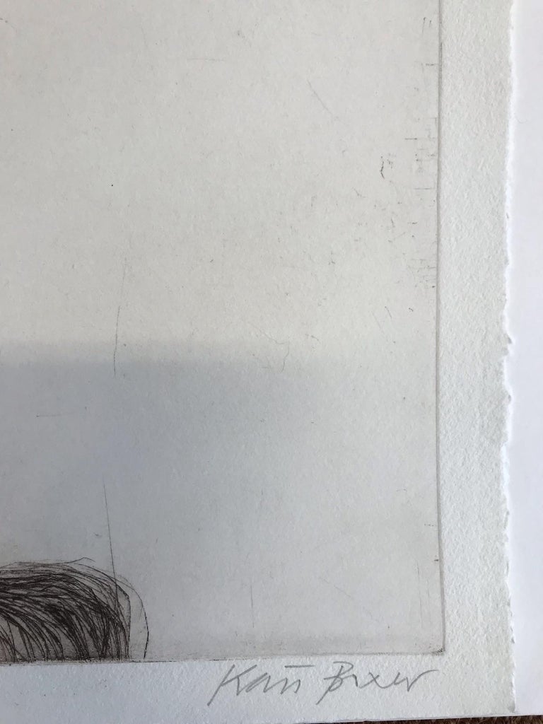 Kate Boxer - Stevie Sitting, Kate Boxer, Handmade Drypoint print ...