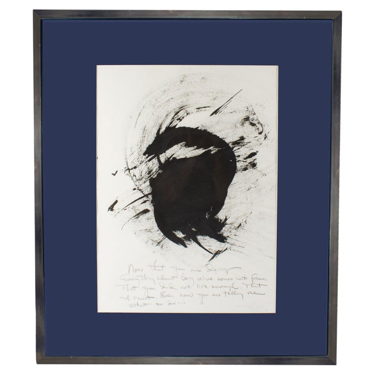 Kate Millett Signed 1991 Abstract Ink and Graphite Drawing For Sale at ...