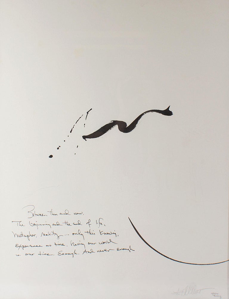 Kate Millett Signed 1991 Abstract Ink Drawing For Sale at 1stDibs