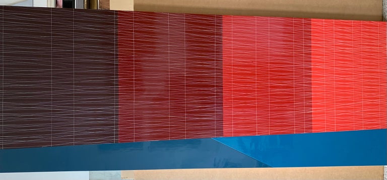 Kate Shepherd - Slanted Blue Ground, Four Red Walls (Maroon to Poppy ...