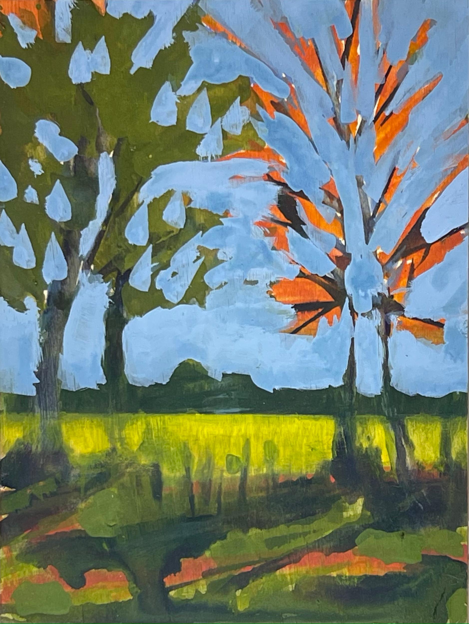 Kate Snow - Autumn Trees, impressionistic landscape painting For Sale ...