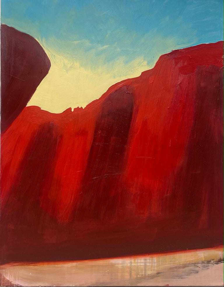Kate Snow - Red Cliff, impressionistic landscape painting For Sale at ...