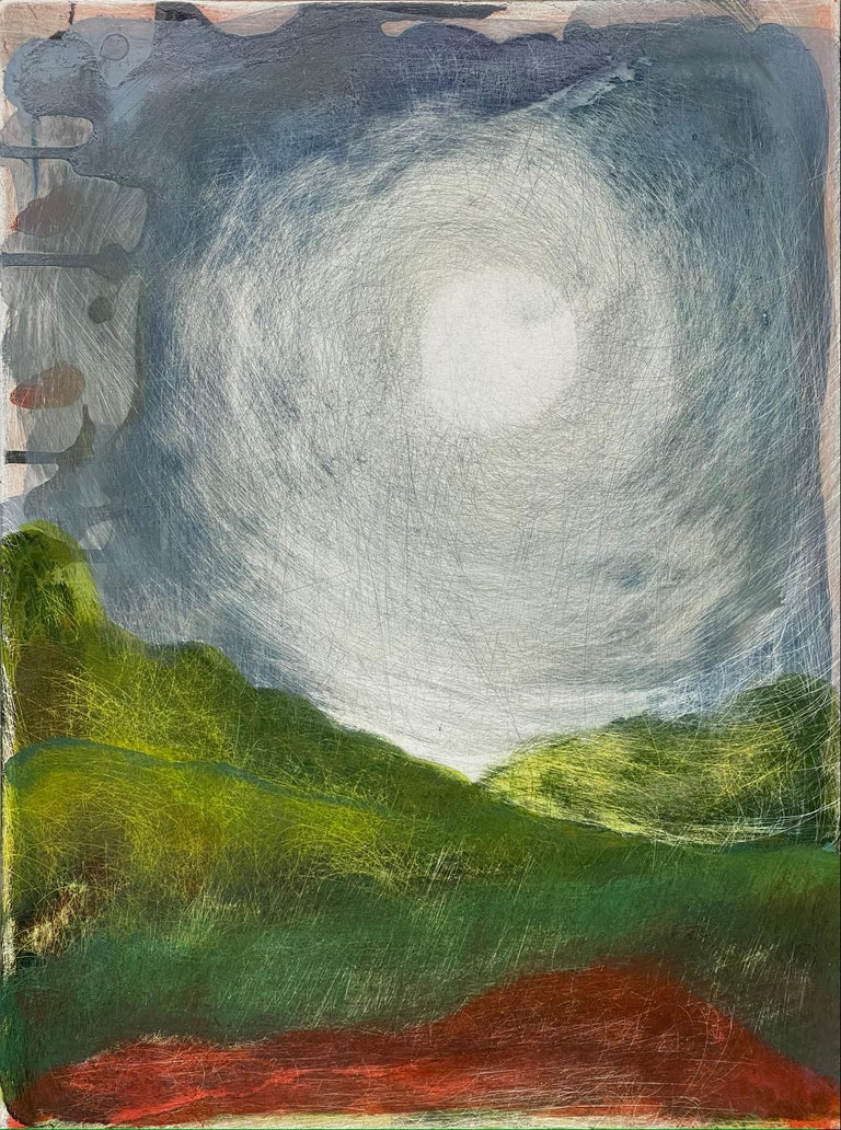 Kate Snow - Windy Day II, impressionistic landscape painting For Sale ...