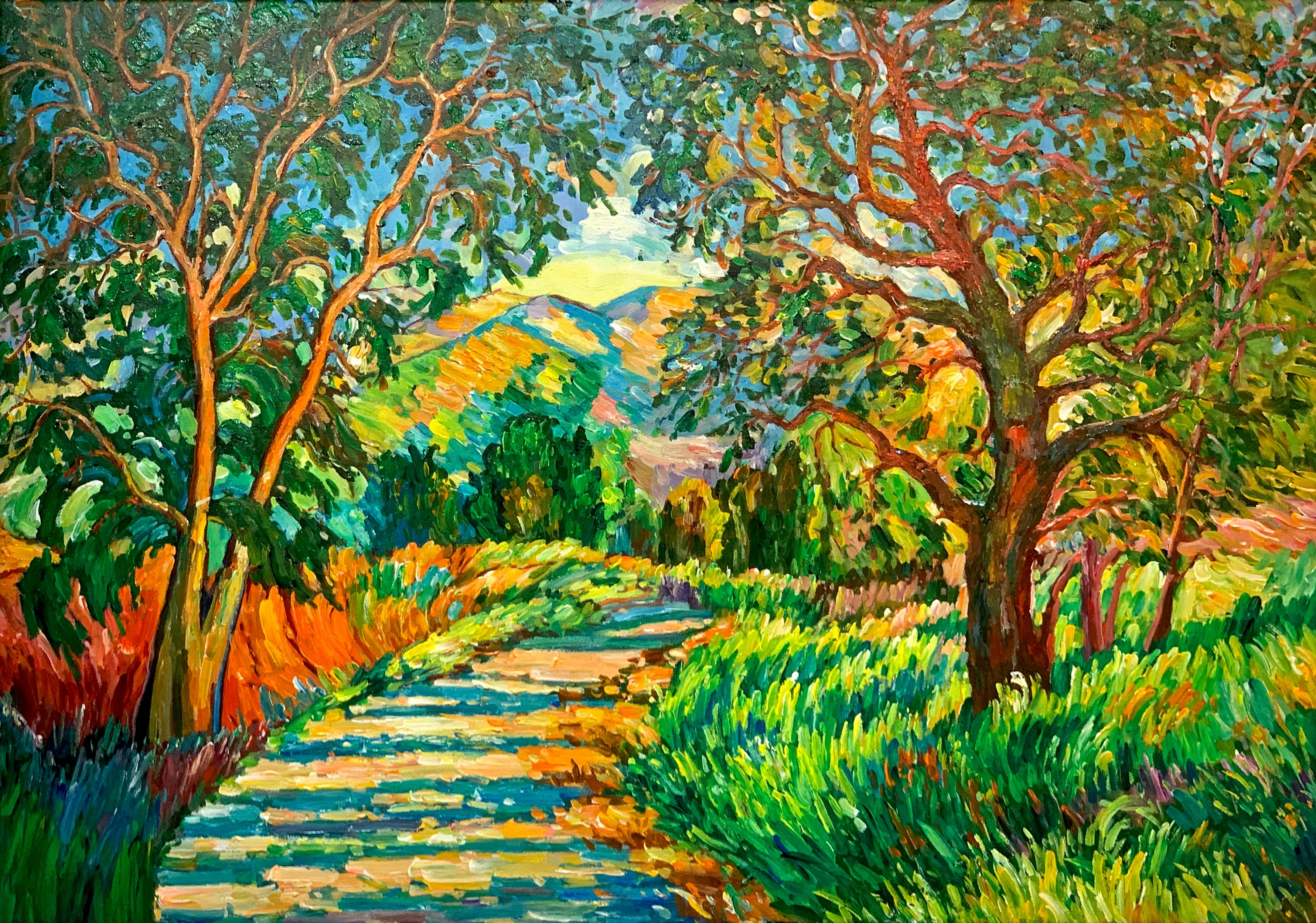 Katharina Husslein - Vues d'arbres cyprès par K. Husslein - Peinture de ...