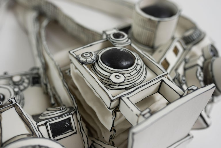 Katharine Morling - Time, Porcelain Ceramic Camera Wall Installation ...