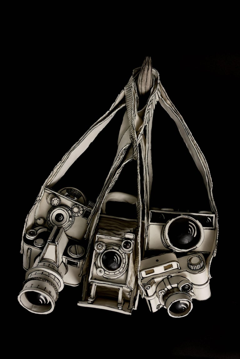 Katharine Morling - Time, Porcelain Ceramic Camera Wall Installation ...