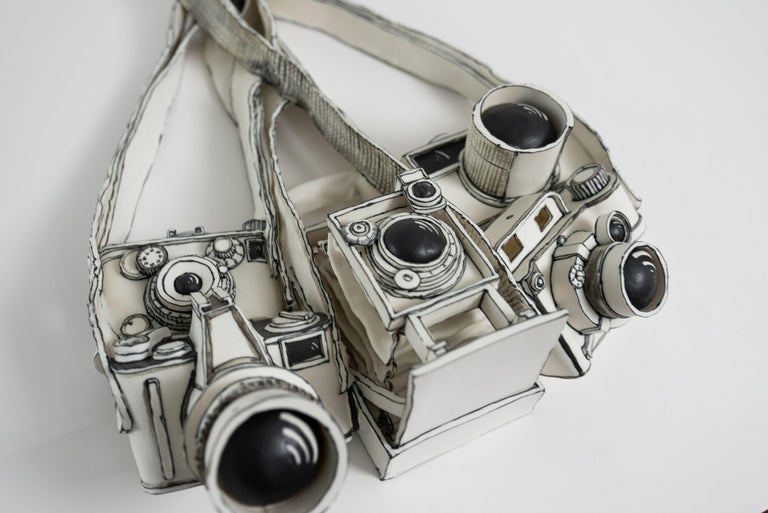 Katharine Morling - Time, Porcelain Ceramic Camera Wall Installation ...