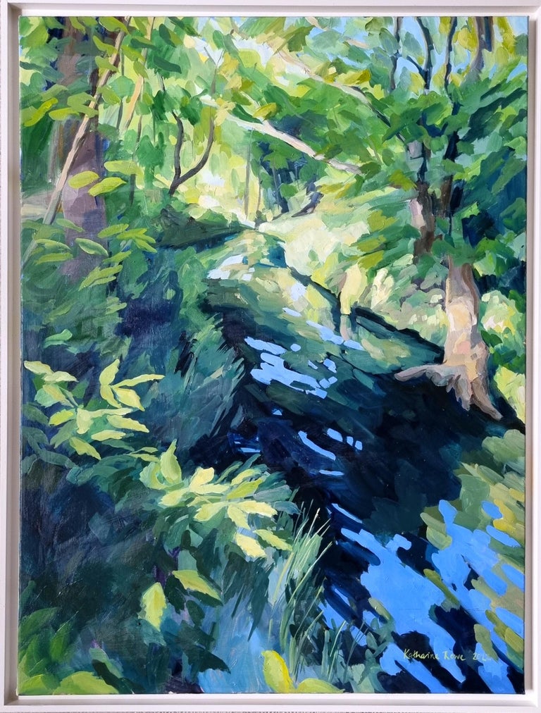 Katharine Rowe - Beverley Brook Seeks the Thames landscape oil painting ...