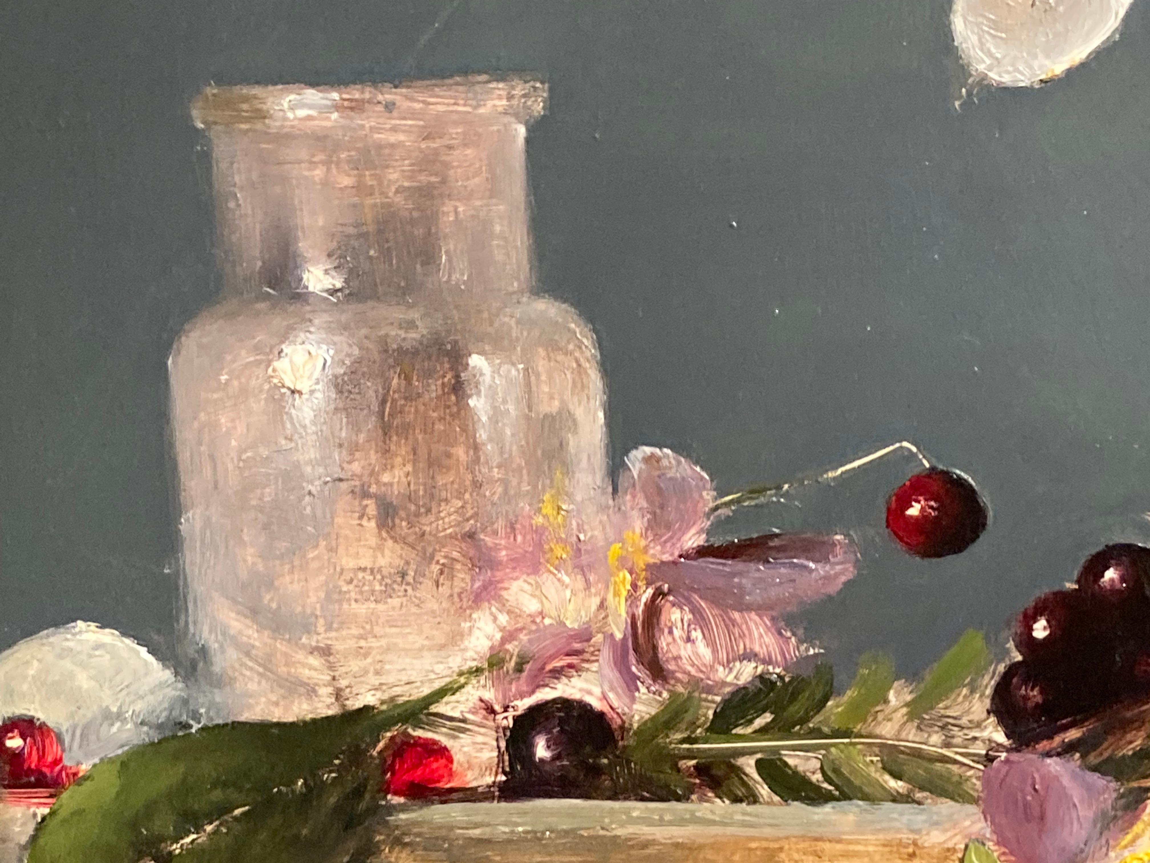 Katherine Ann Hartley - 'Realist Still Life of Foliage and Glass, ' by ...