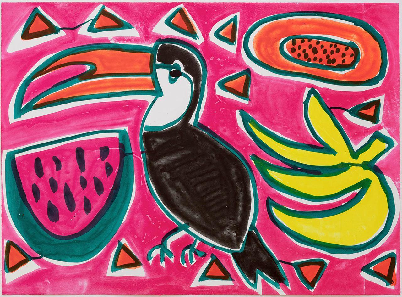 Katherine Bernhardt - Cheeseburger Deluxe - print lithograph pop art ...