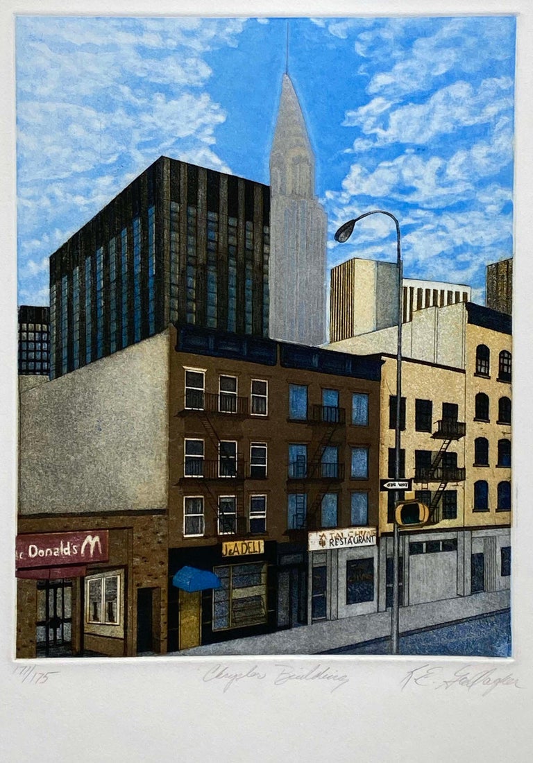 Katherine Gallagher - New York City Skyline Modern Print Chrysler State ...