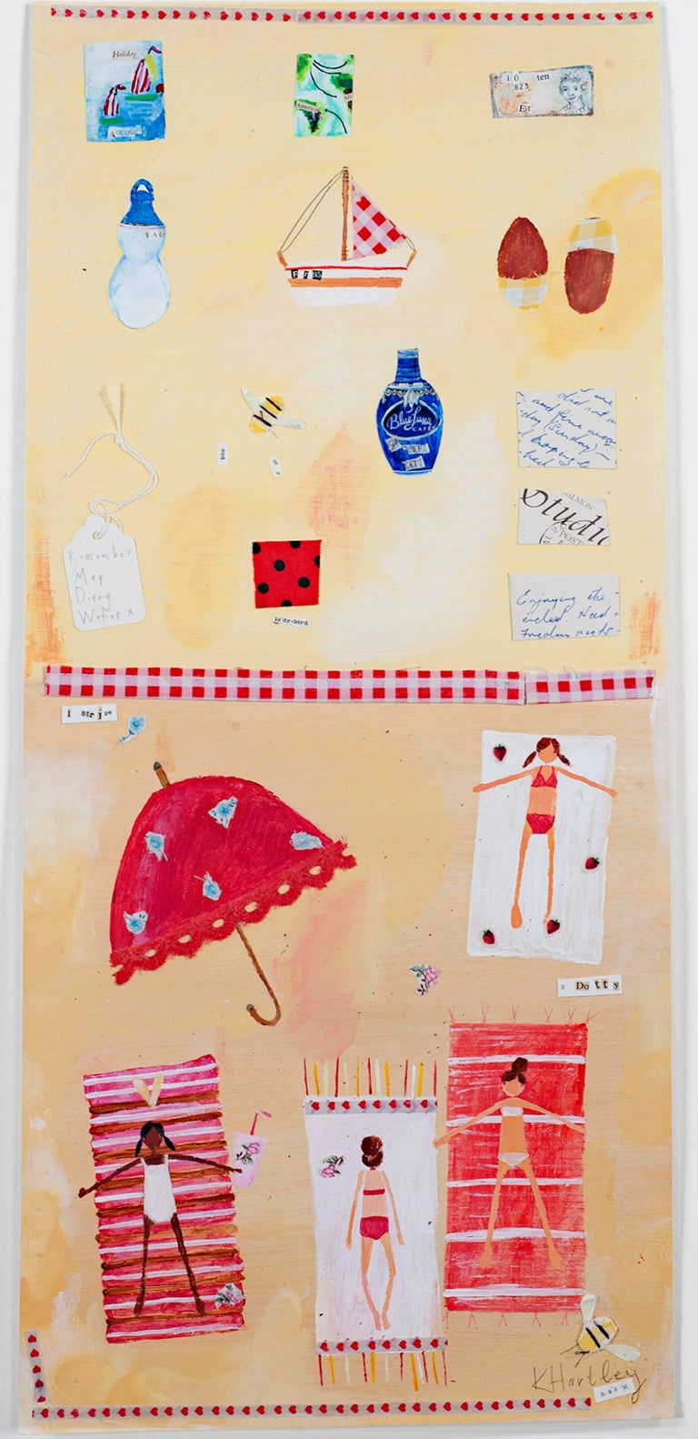 Katherine Hartley - "Sunny Sandy Summer KMH 004," Acrylic Painting ...