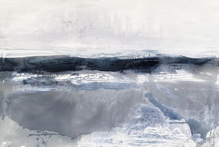 Kathleen Rhee - Dancing in the Moonlight Grey, Abstract Expressionist ...