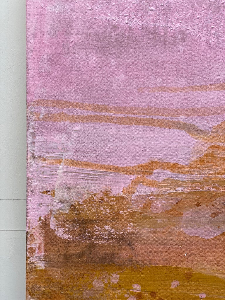 Kathleen Rhee - Dancing in the Moonlight Pink, Abstract Expressionist ...