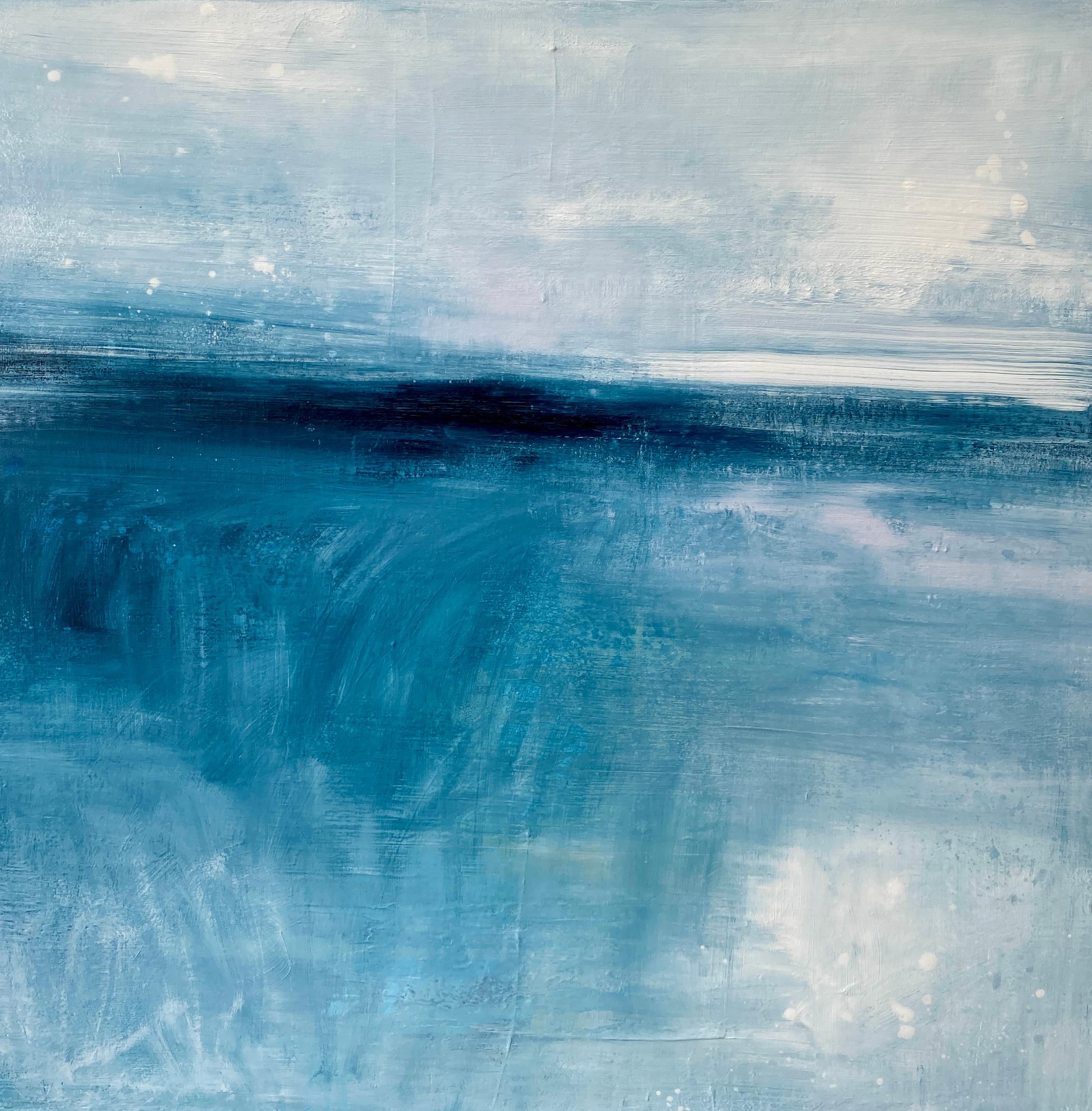 Kathleen Rhee - Coastal ocean abstract impressionist minimalist grey ...