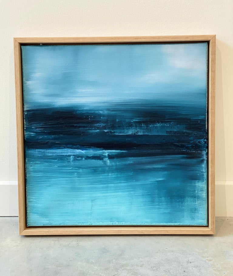 Kathleen Rhee - Midnight Waters small framed abstract expressionist ...