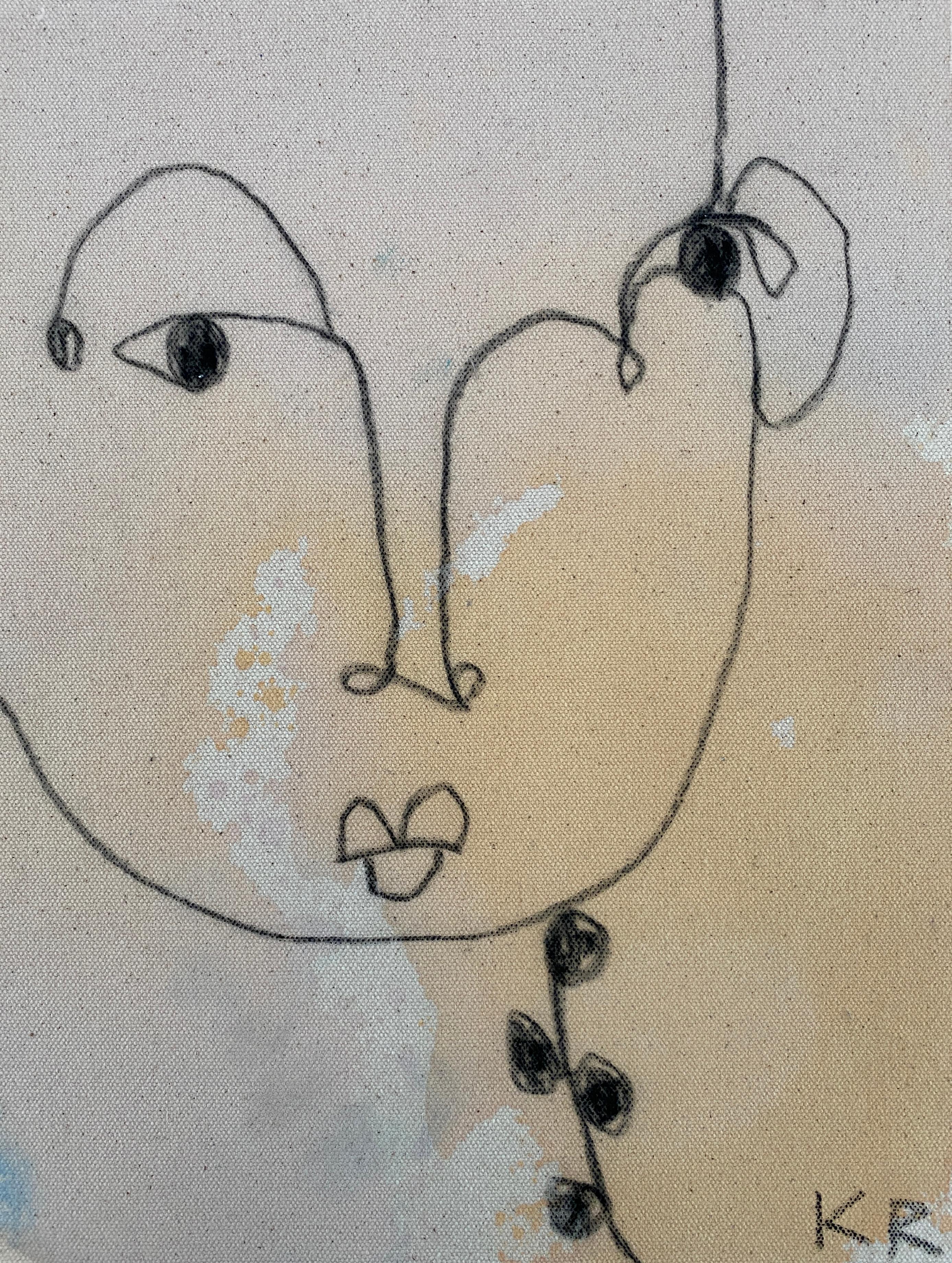 Kathleen Rhee - Portrait contour line sketch minimalist contemporary ...