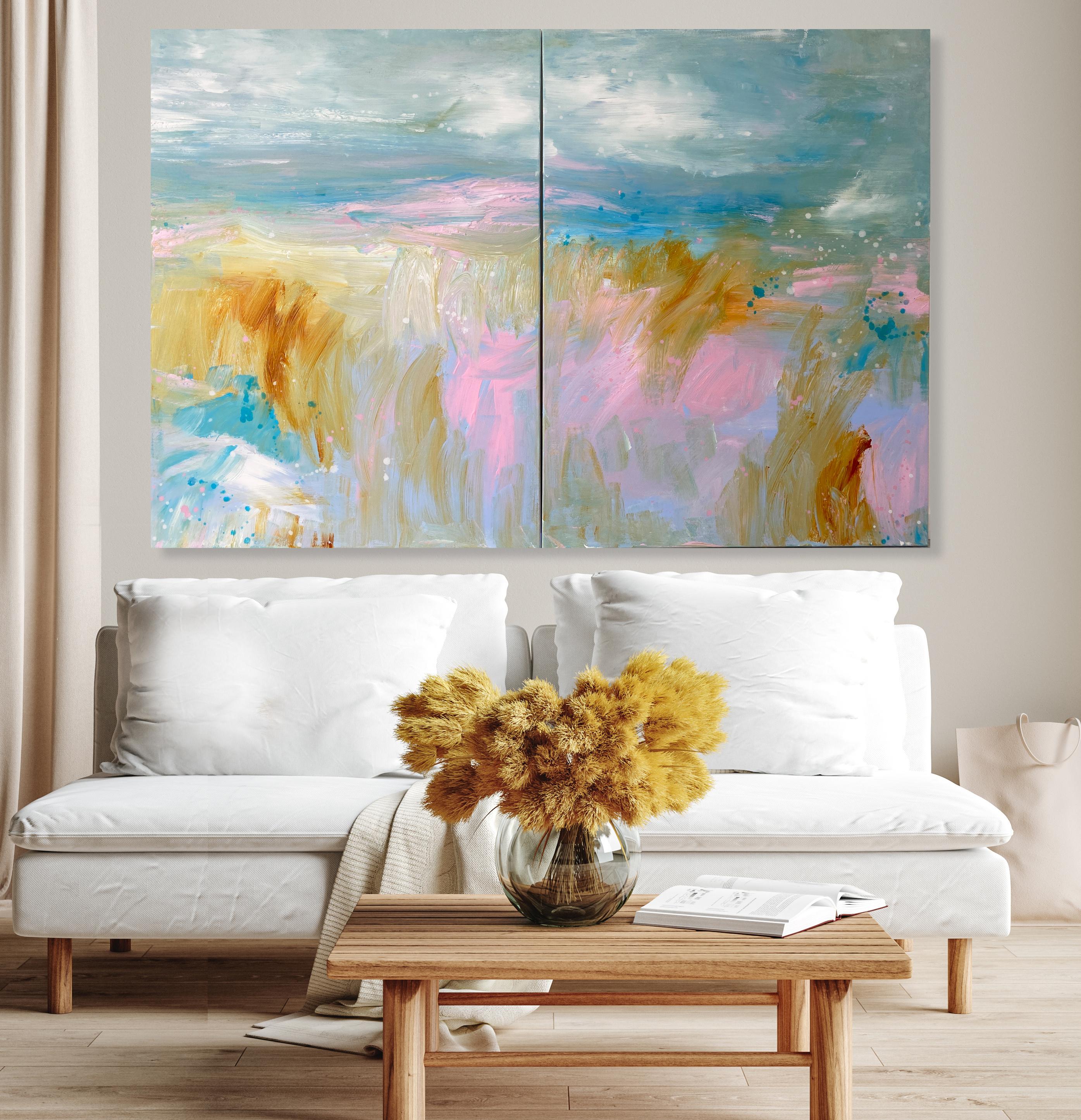 Kathleen Rhee - Strawberry Fields pintura expresionista abstracta en ...