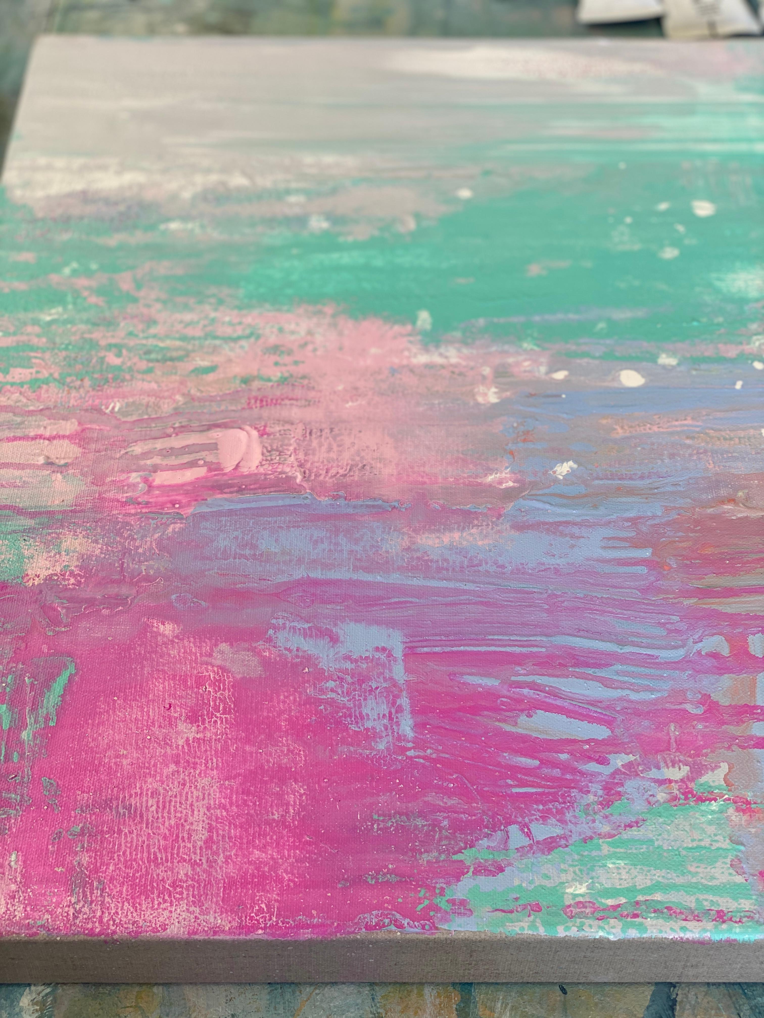 Kathleen Rhee - Swept Away Matisse colour abstract painting on linen rainbow pastel For Sale at ...