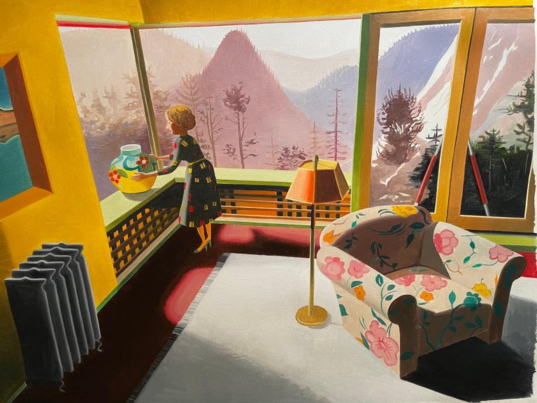 Kathy Osborn - The Pot, figurative oil painting of 1950s interior ...