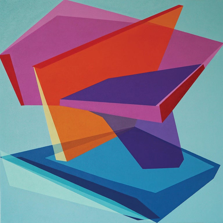 Kati Vilim - TEMPORARY CASE - colorful geometric abstraction painting ...