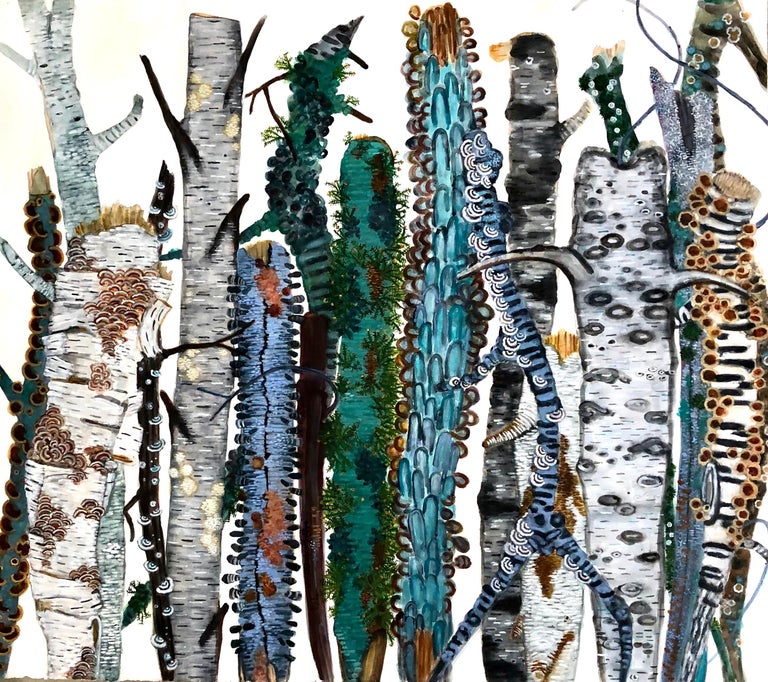 Katie DeGroot - Katie DeGroot "Cocktail Party VI" Large Watercolor on ...