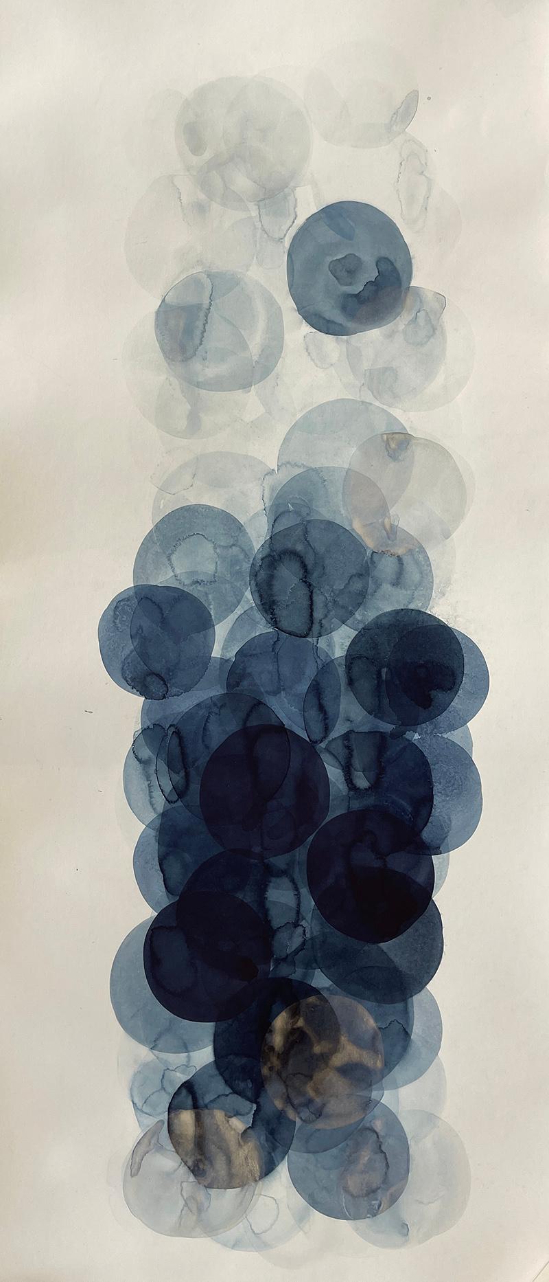Katie Heffelfinger - Horizon in Navy Ombre For Sale at 1stDibs
