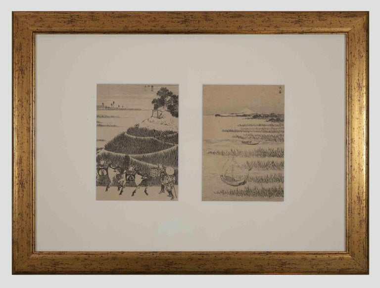 Katsushika Hokusai - Paddy Fields - Original Woodcut by Katsushika ...