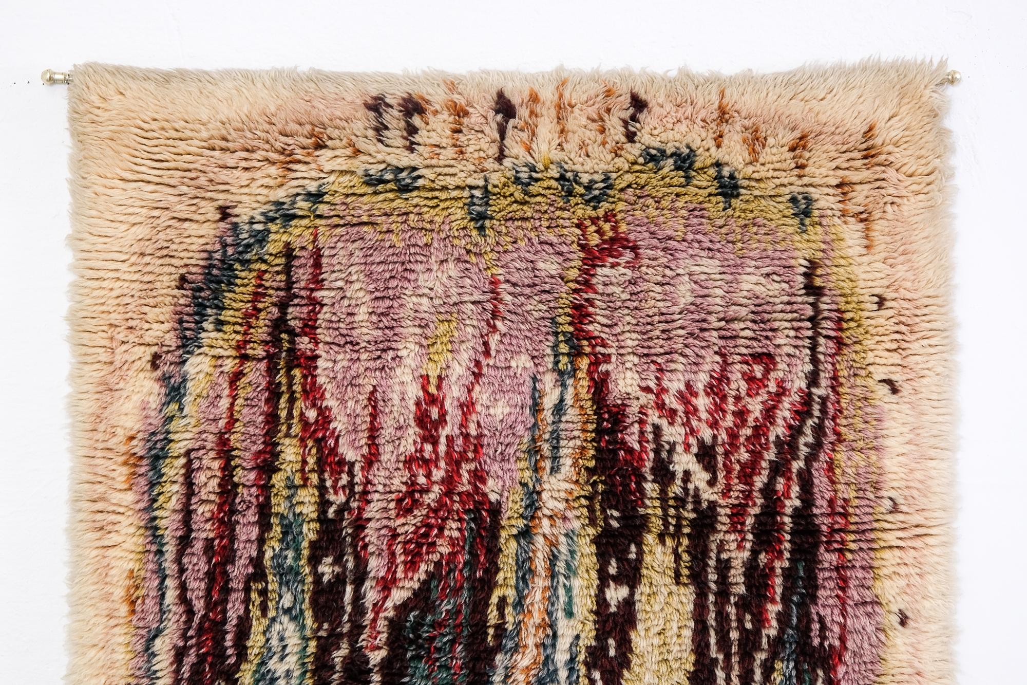 "Kaukametsä" Rya Wool Rug Designed by Aappo Härkönen, Finland, 1950s at ...