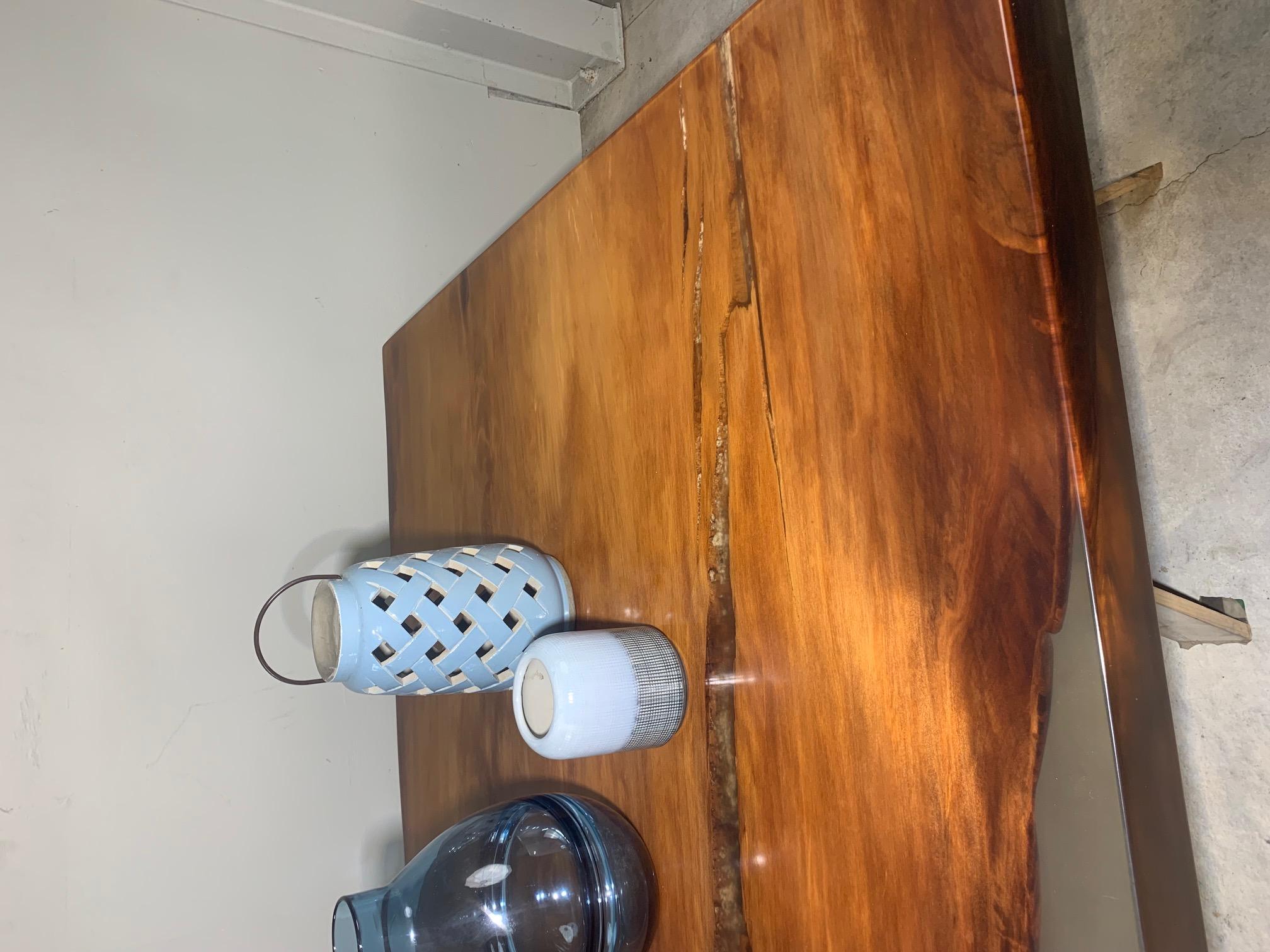 Kauri Dining Table in Solid Ancient Kauri Wood and Amber For Sale at ...