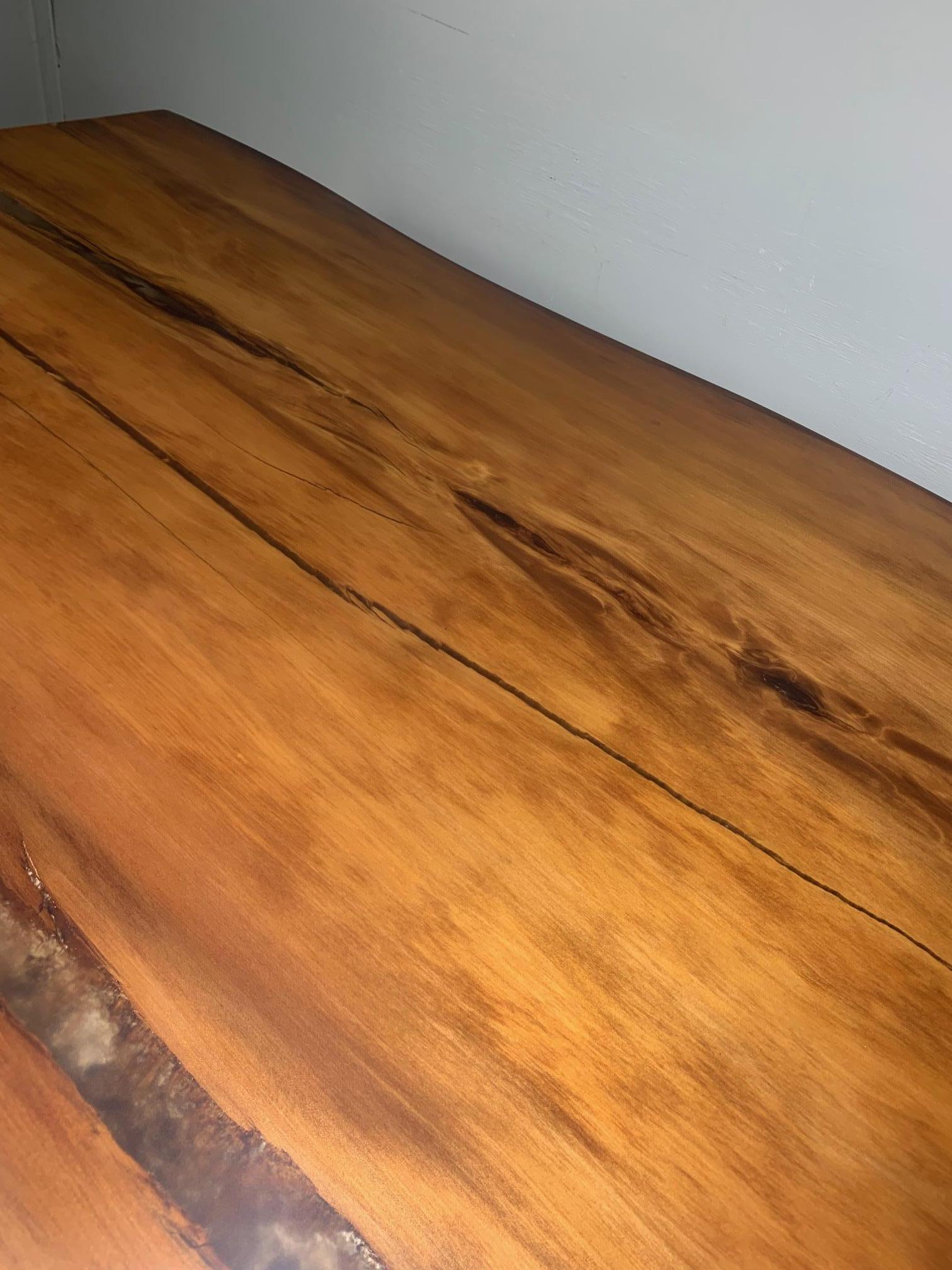 Kauri Dining Table in Solid Ancient Kauri Wood and Amber For Sale at ...