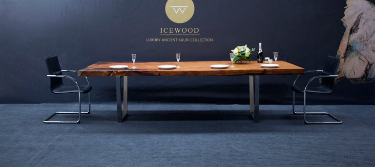 Kauri Dining Table in Solid Ancient Kauri Wood For Sale at 1stDibs