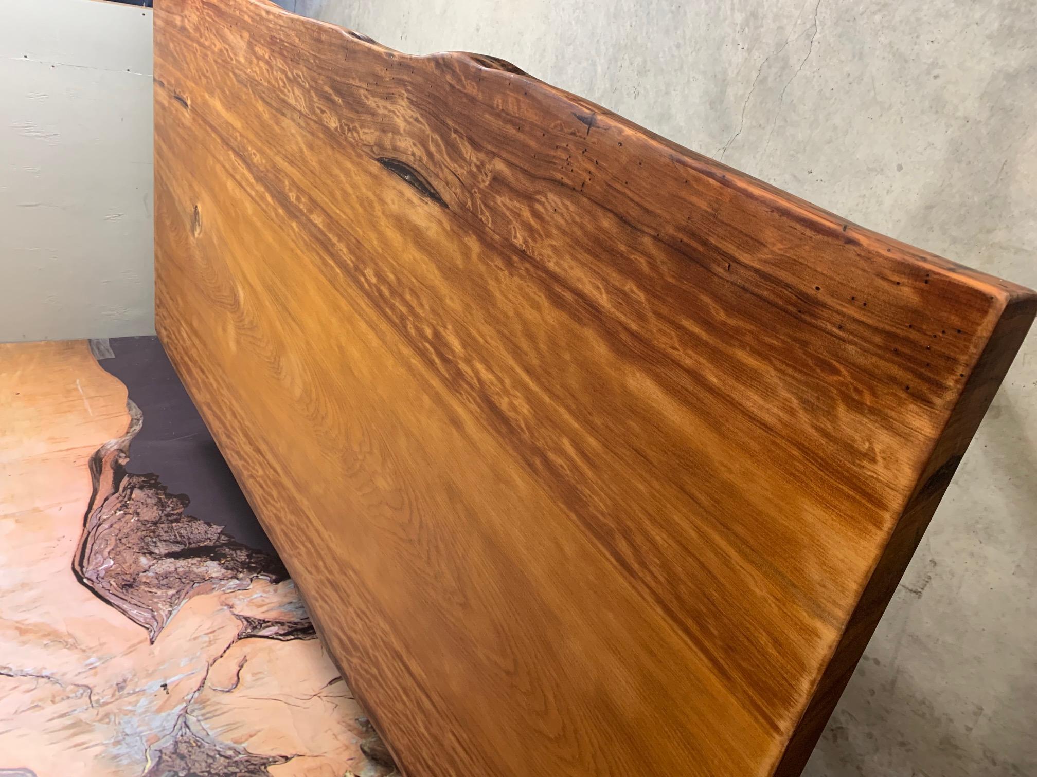 Kauri Round Dining Table 2.4m x 1.2m in Solid Ancient Kauri Wood For ...