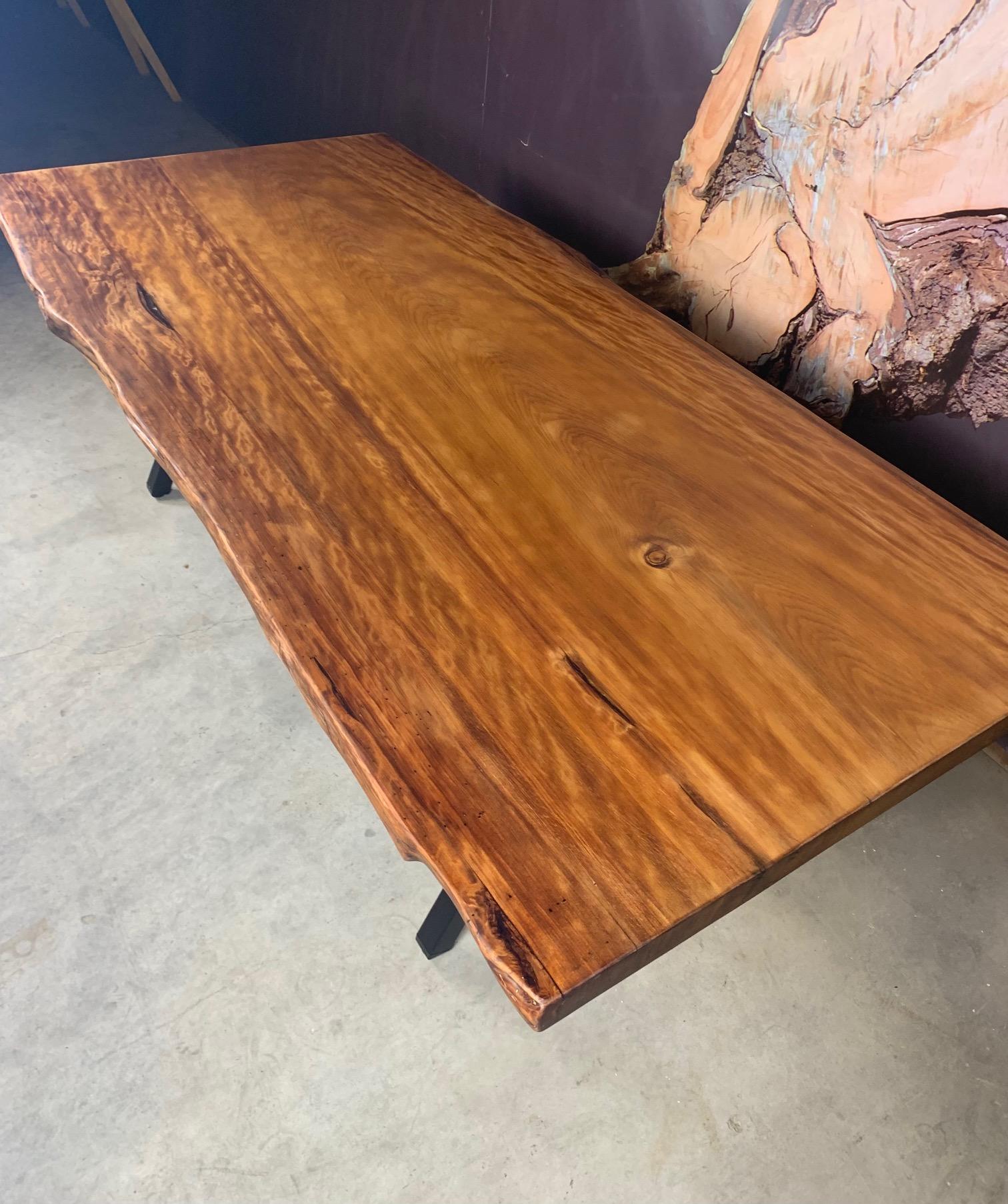 Kauri Round Dining Table 2.4m x 1.2m in Solid Ancient Kauri Wood For ...