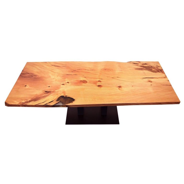 Kauri Wood with Resin Dining Table at 1stDibs