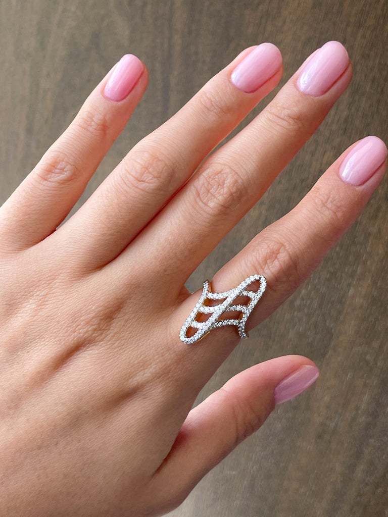 Kavant and Sharart 18k Yellow Gold Diamond Talisman Ring For Sale at ...