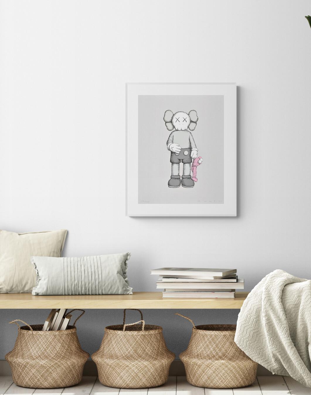 KAWS - KAWS - SHARE Hand signed and numbered - Modern Art Companion and Pink BFF Grey Pink For ...