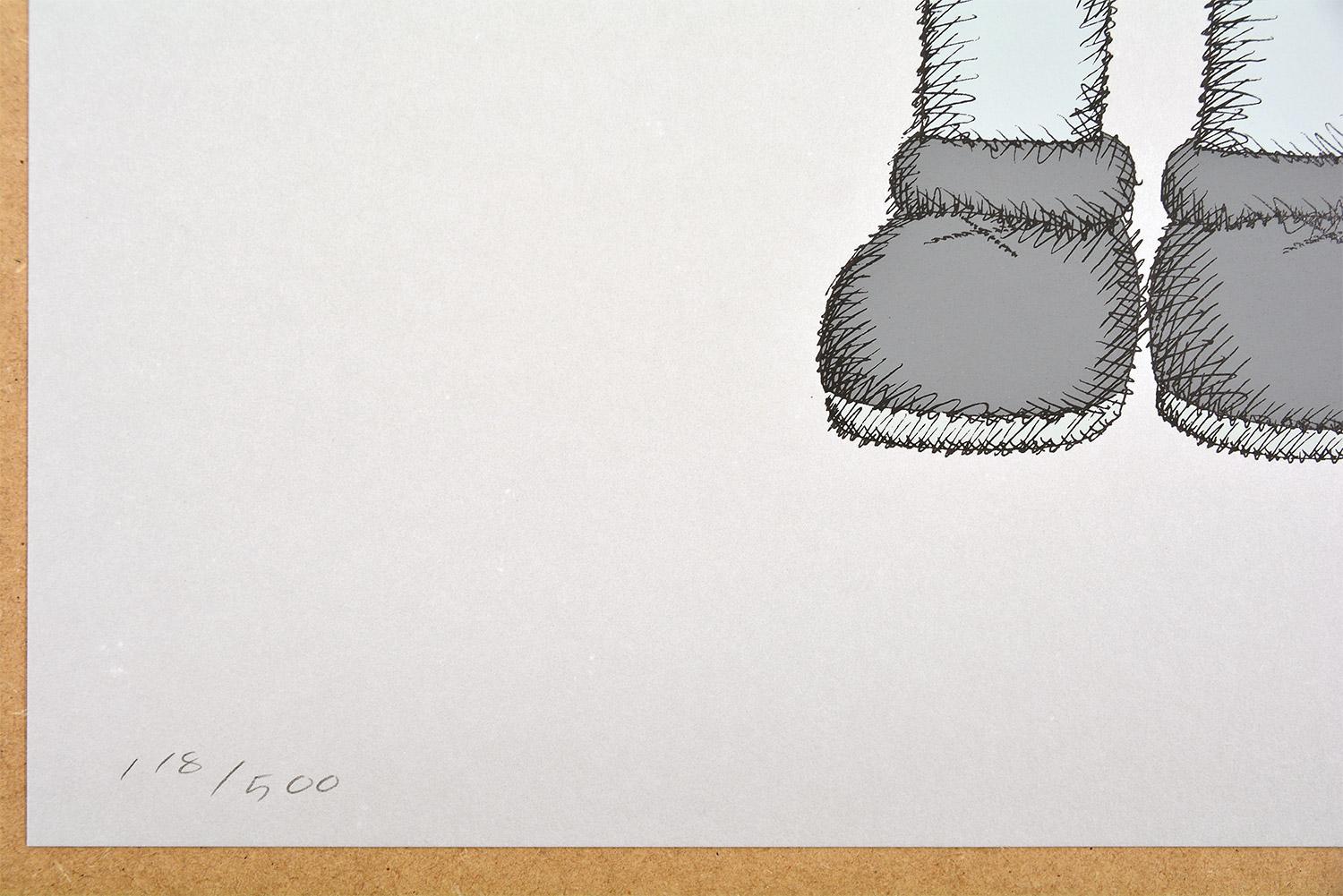 KAWS - KAWS - SHARE Hand signed and numbered - Modern Art Companion and Pink BFF Grey Pink For ...